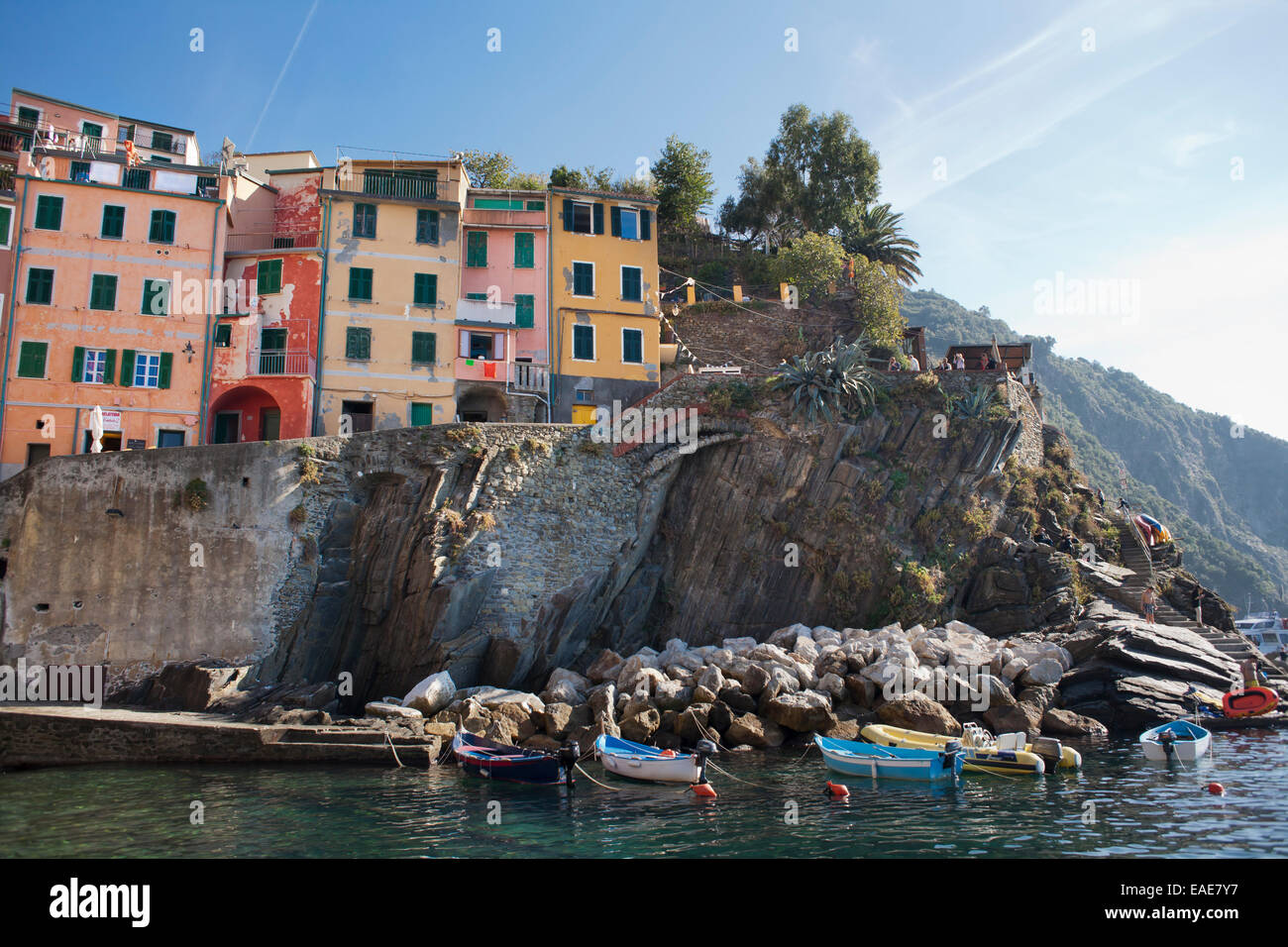 Riomaggiore Cinque terre Italy Stock Photo - Alamy