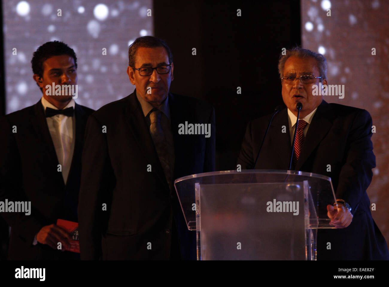 Cairo, Egypt. 9th Nov, 2014. Egyptian actors attend the opening ...