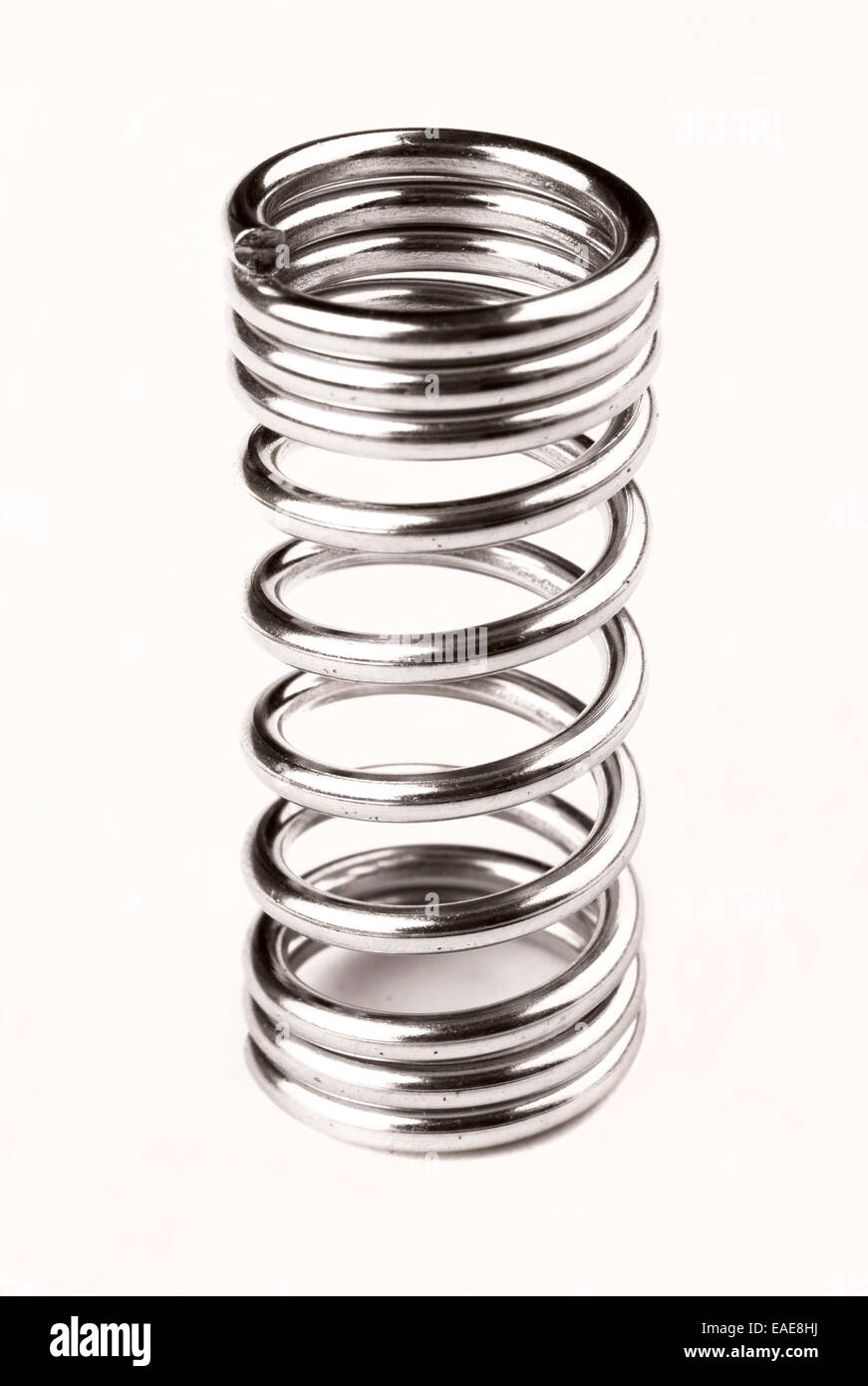 metal spring isolated against background Stock Photo - Alamy