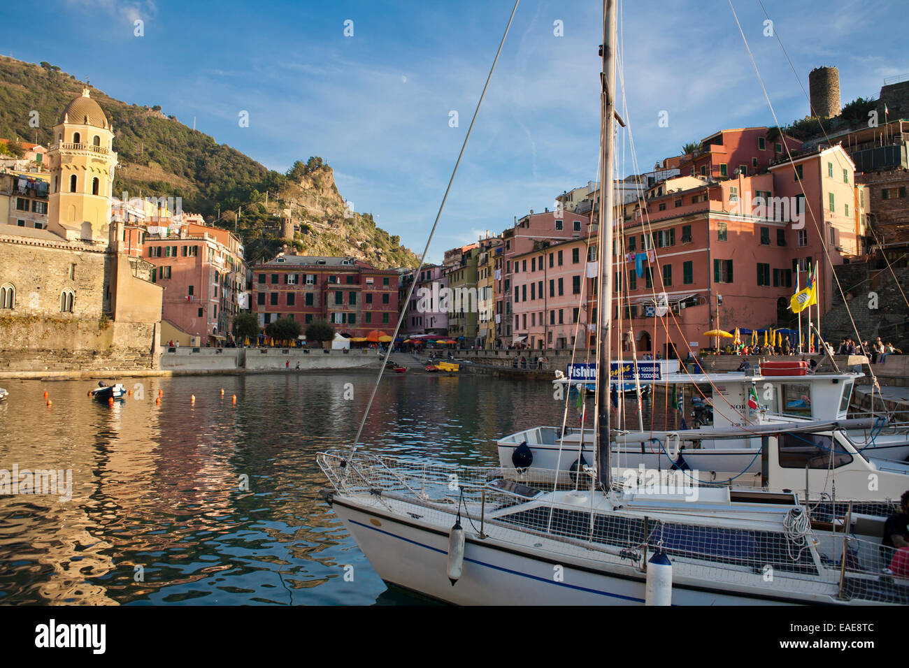 Vernazza harbor, Cinque Terre Italy Stock Photo - Alamy