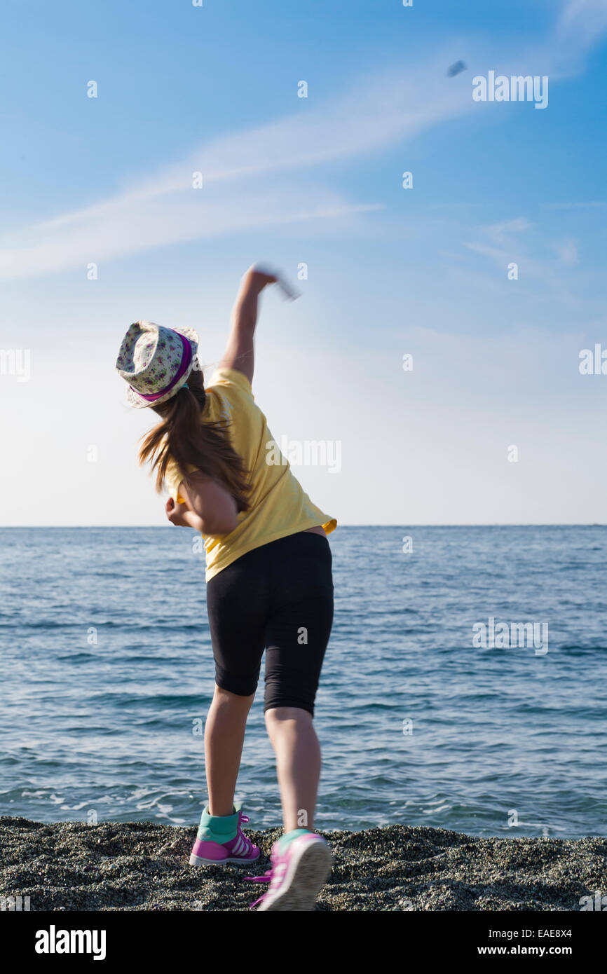 Happy girl skipping hi-res stock photography and images - Alamy