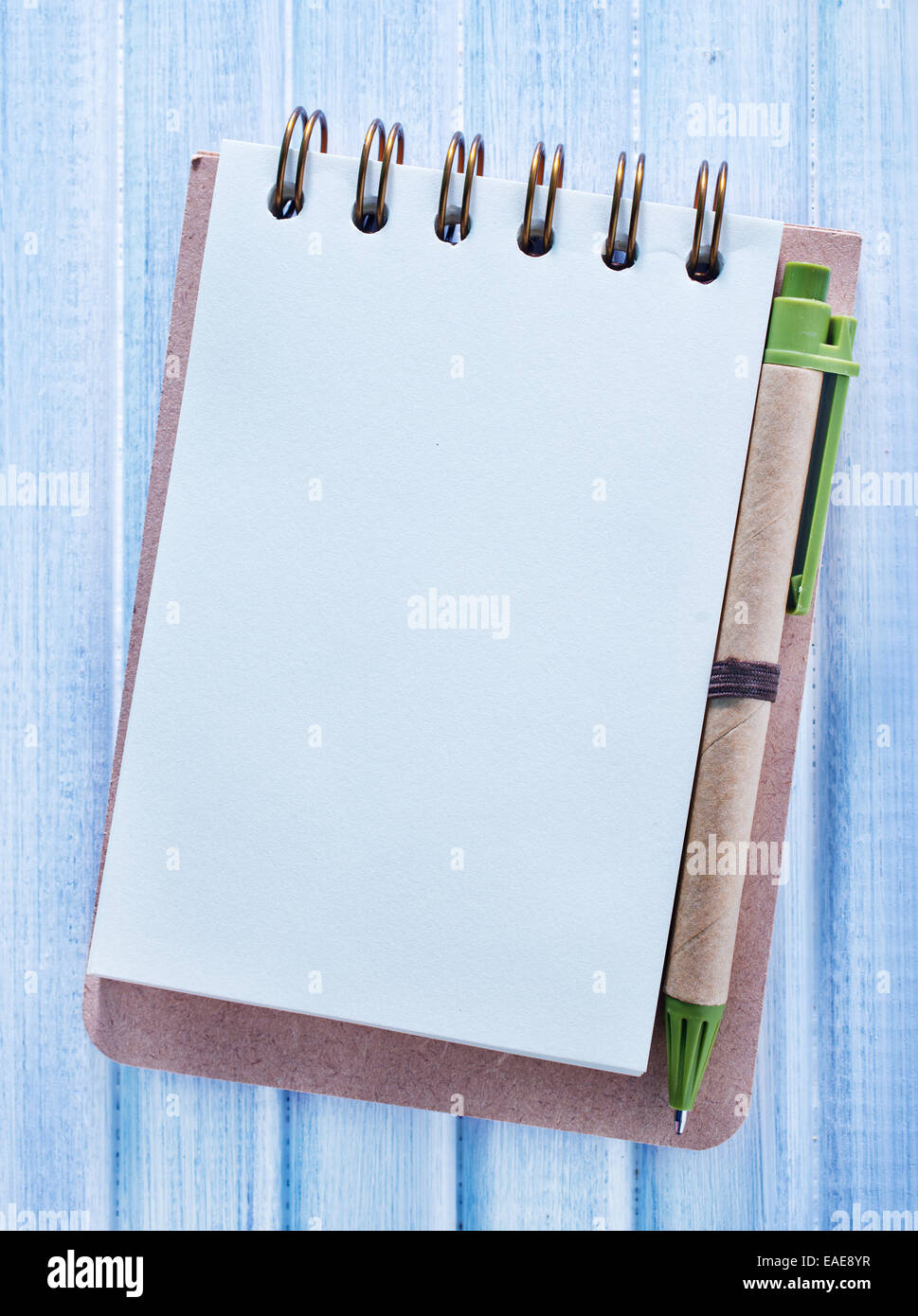 notepad on a table Stock Photo - Alamy