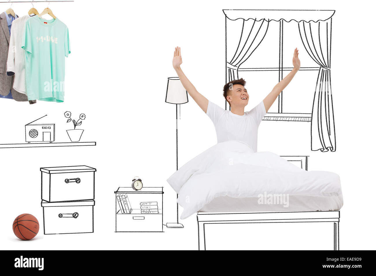 Spreading out and bed hi-res stock photography and images - Alamy