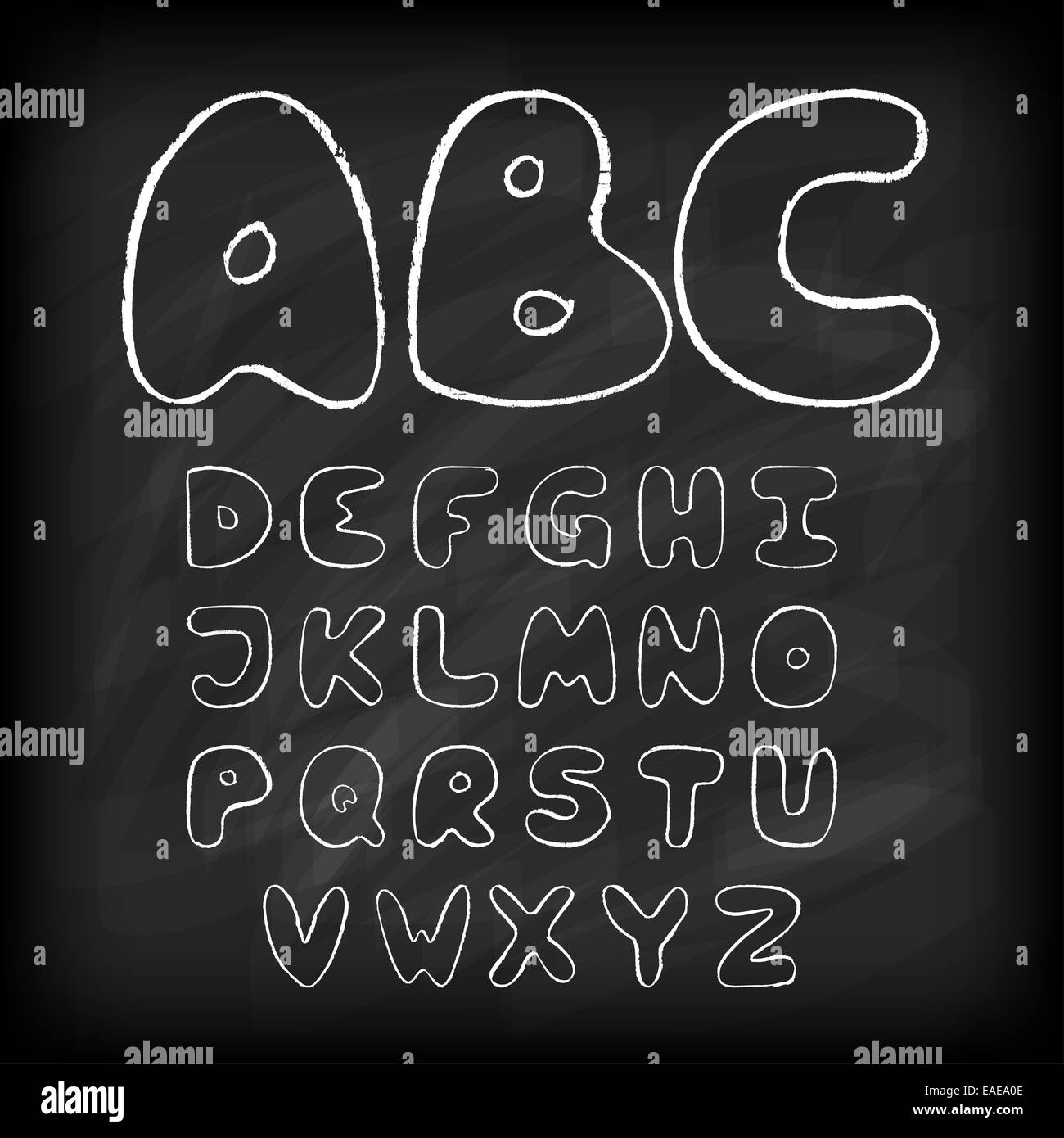 Hand drawn alphabet hi-res stock photography and images - Alamy