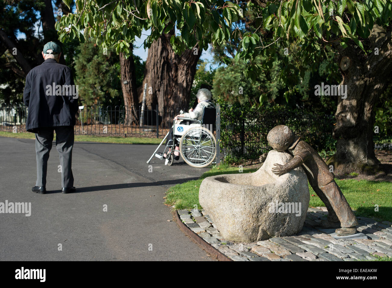 two old person in National Botanic Garden Stock Photo - Alamy