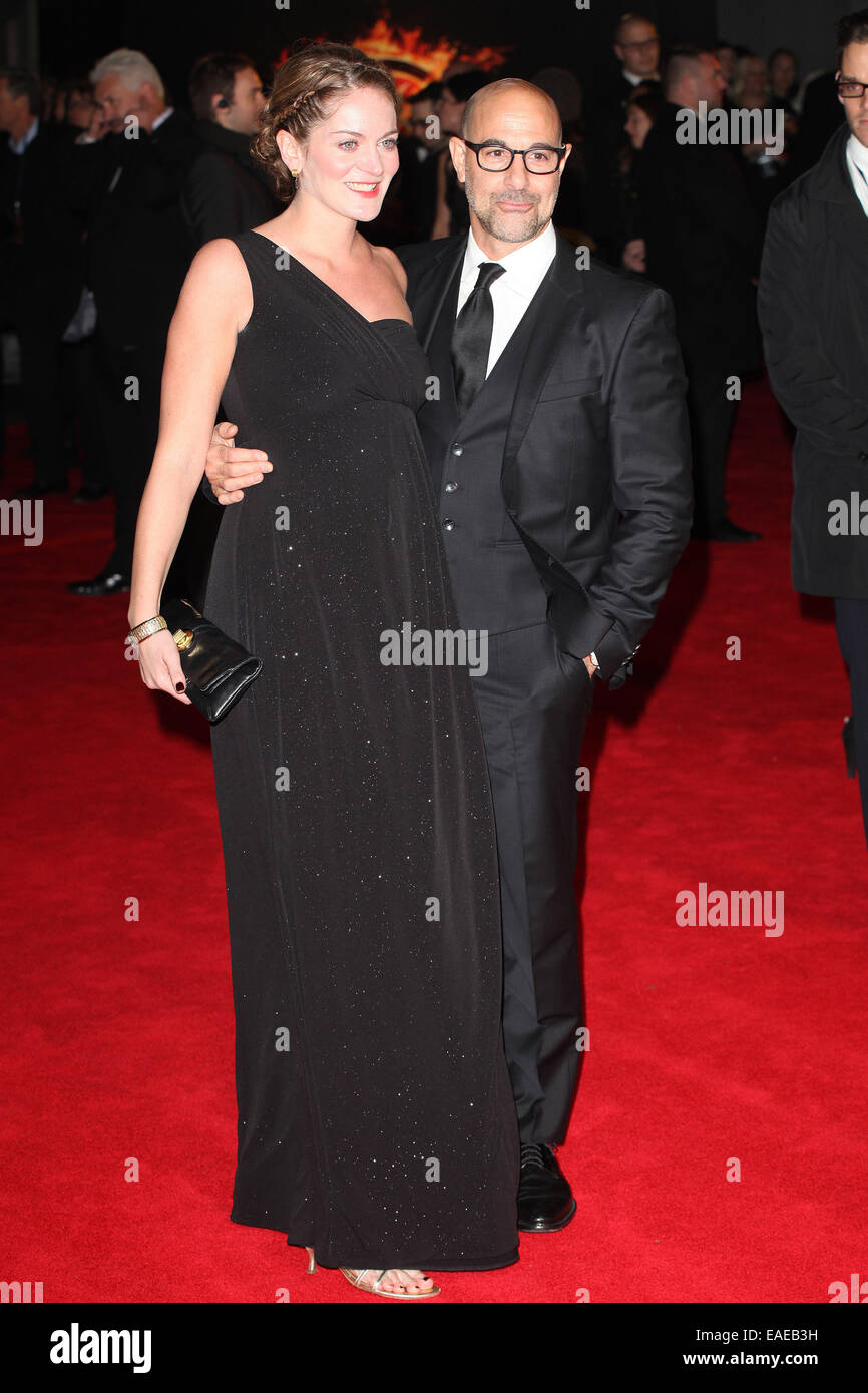 Stanley Tucci and wife Felicity Blunt arriving for the world premiere ...