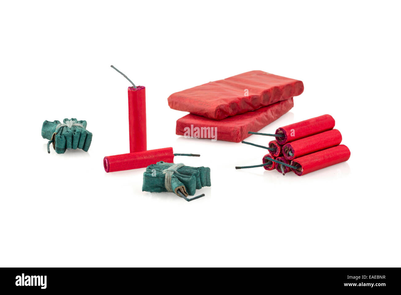 Various Fire Cracker isolated on white background Stock Photo - Alamy