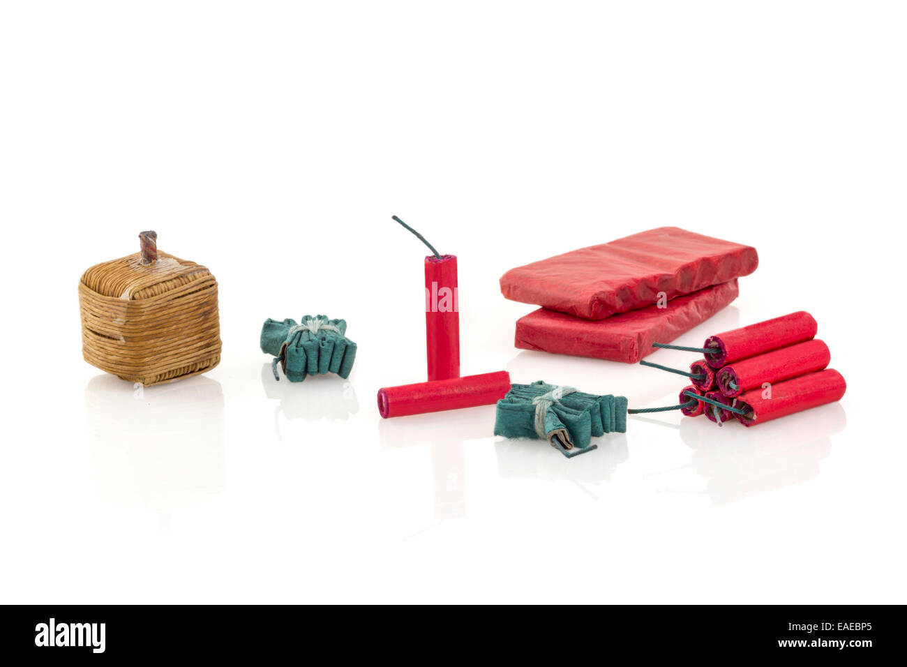 Various Fire Cracker isolated on white background Stock Photo - Alamy