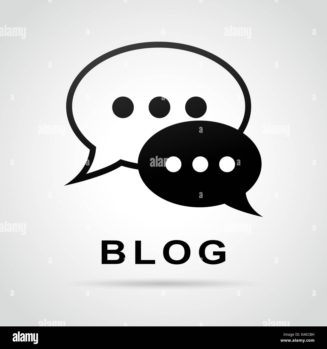 abstract illustration of blog speech bubbles concept Stock Photo - Alamy
