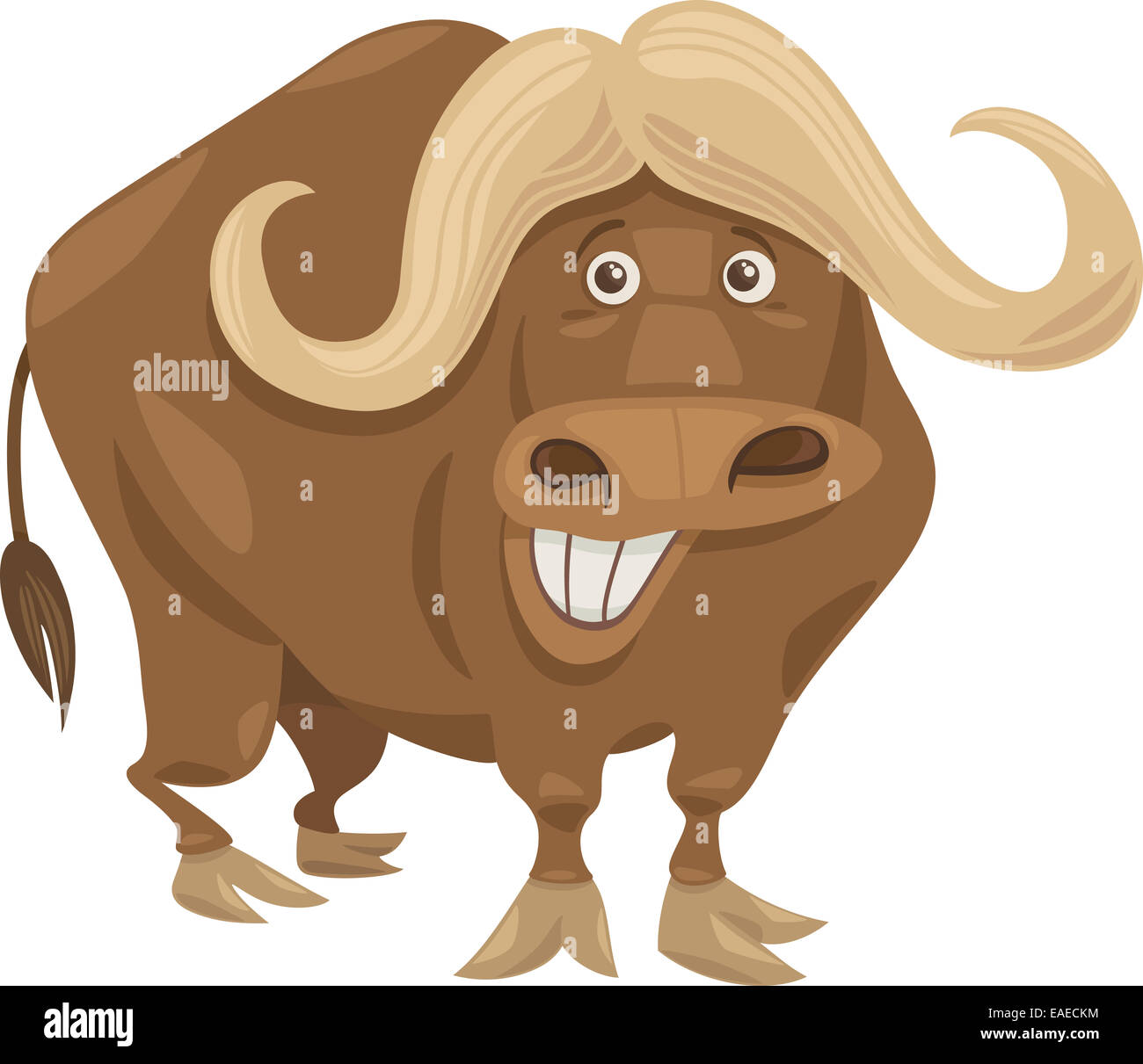 Cartoon illustration funny african buffalo hi-res stock photography and ...