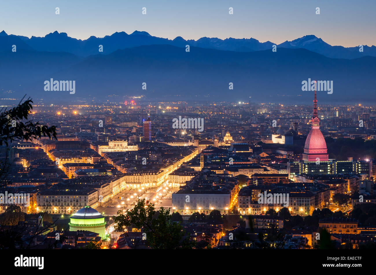 Turin night landscape hi-res stock photography and images - Alamy