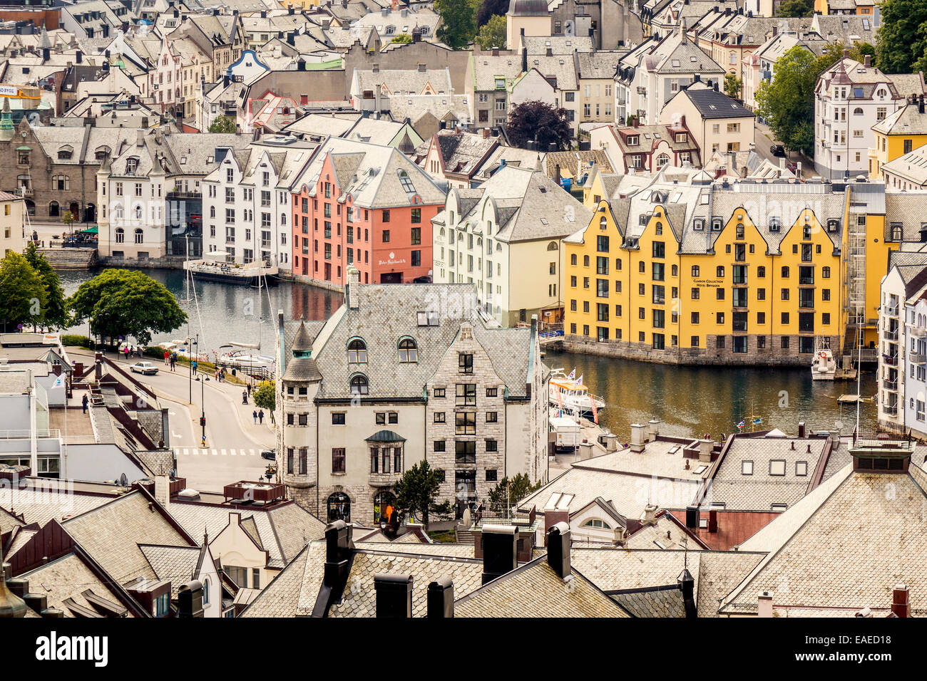 The Town Of Alesund Norway Stock Photo - Alamy