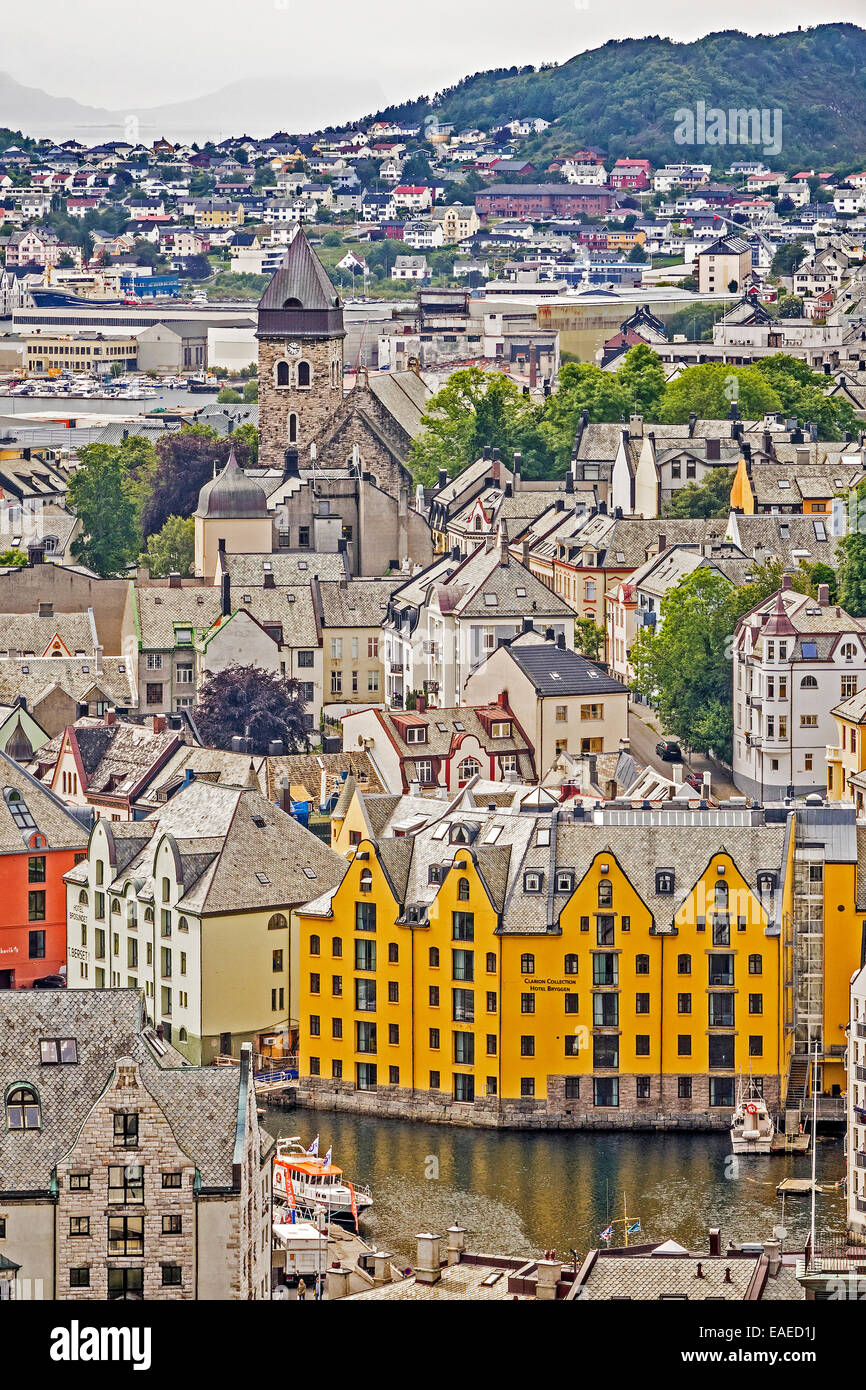 The Town Of Alesund Norway Stock Photo - Alamy
