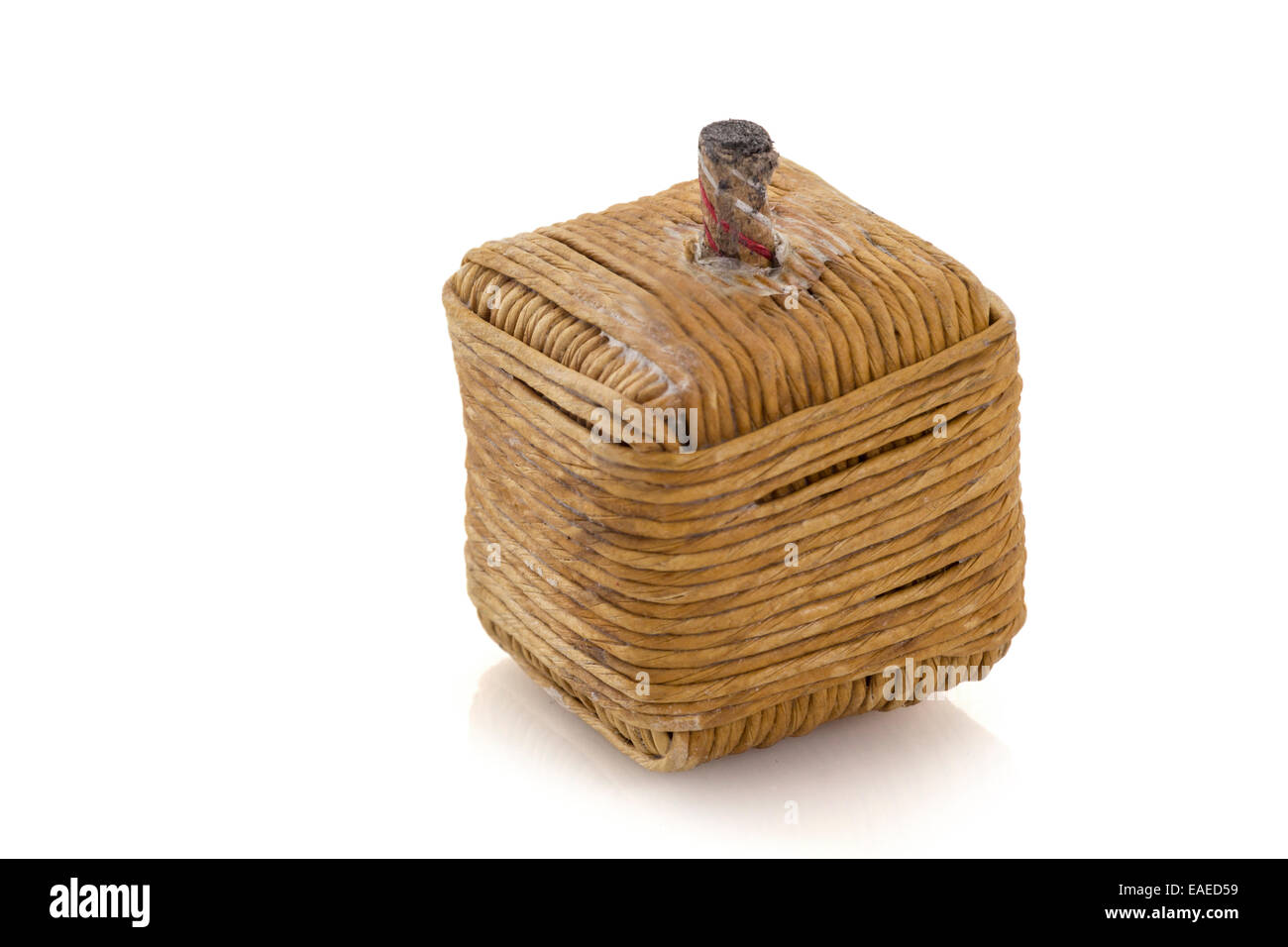 Single Cannon Cracker isolated on white background Stock Photo - Alamy