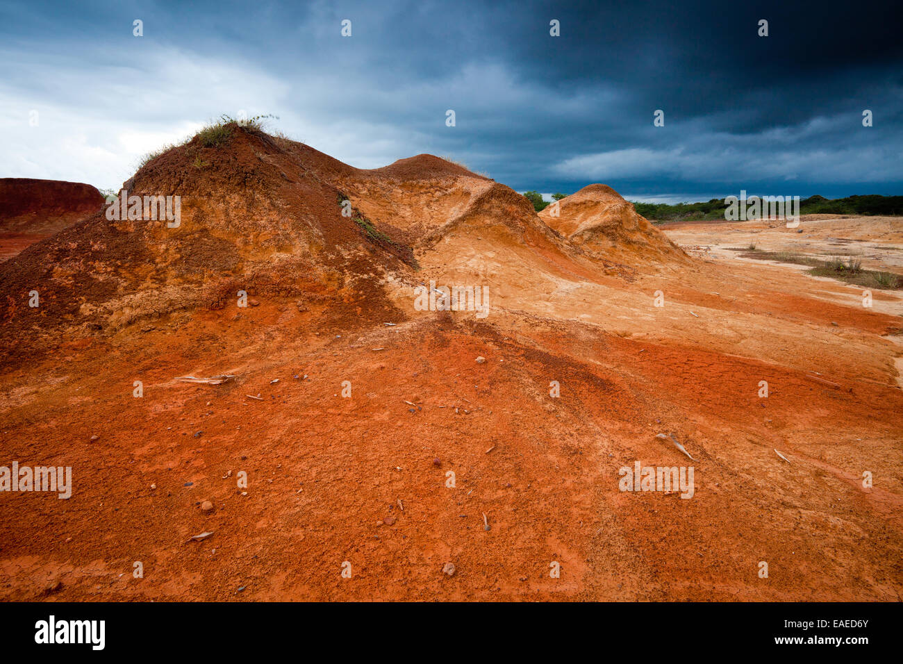 Eroded soil in Sarigua National park (desert) in the Herrera province ...