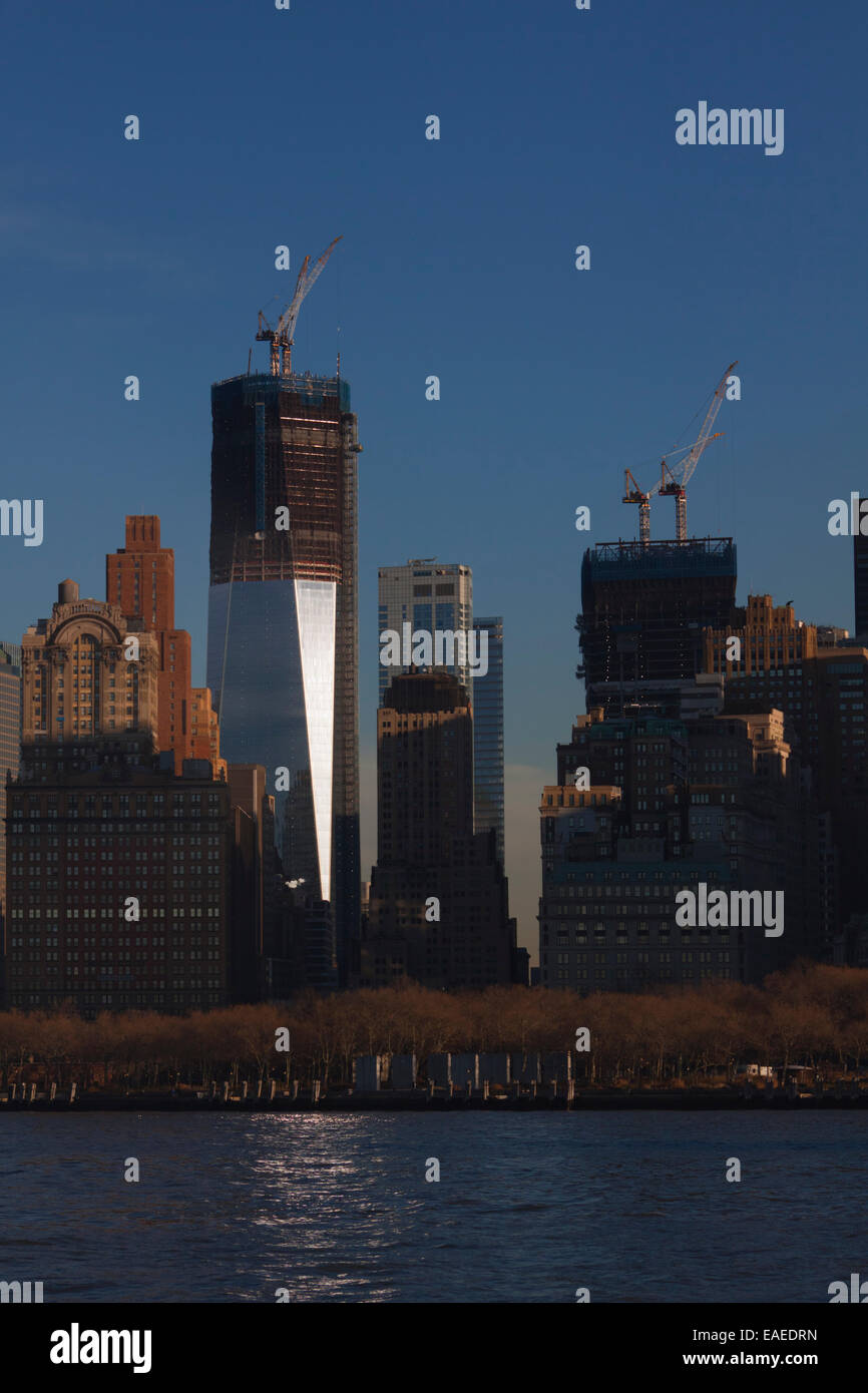 Views of New York City, USA, Freedom Tower and the World Trade Center ...