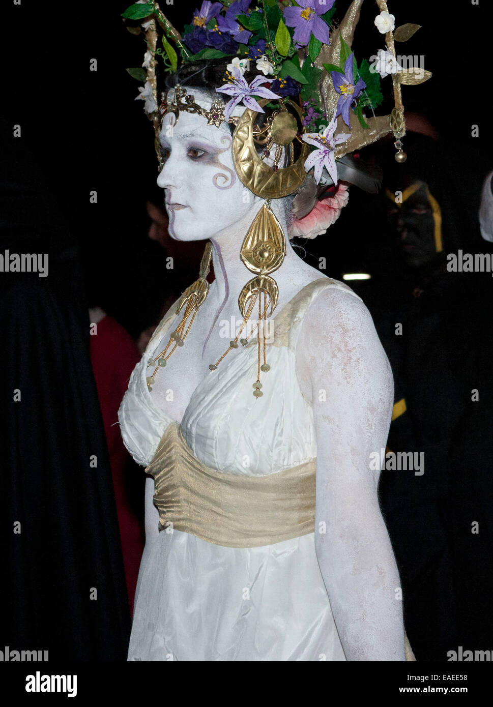 30th April Beltane Edinburgh Fire Festival procession in Calton Hill ...