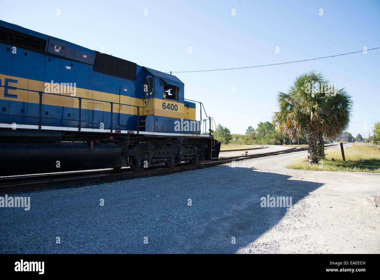 RCPE locomotive passing through Panama City Florida USA Stock Photo - Alamy