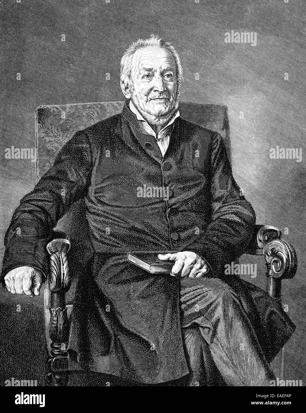 Ernst Moritz Arndt, 1769 - 1860, a German writer and deputy of the ...