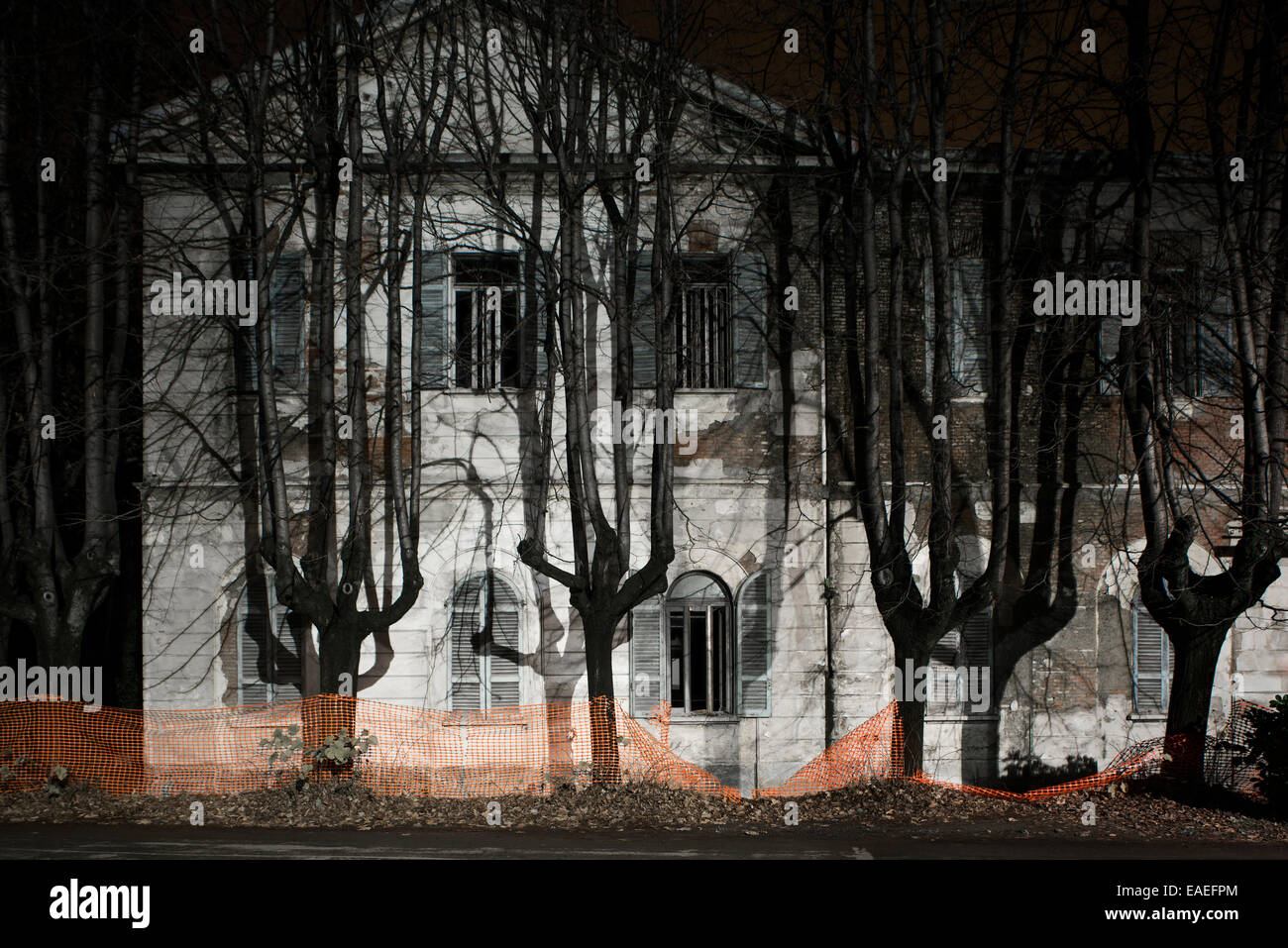 Mombello Abandoned psychiatric hospital building Stock Photo - Alamy