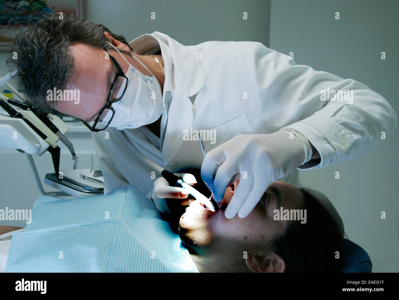 The Dr. Paulo Cesar from Brazil working on patient in his clinic in ...