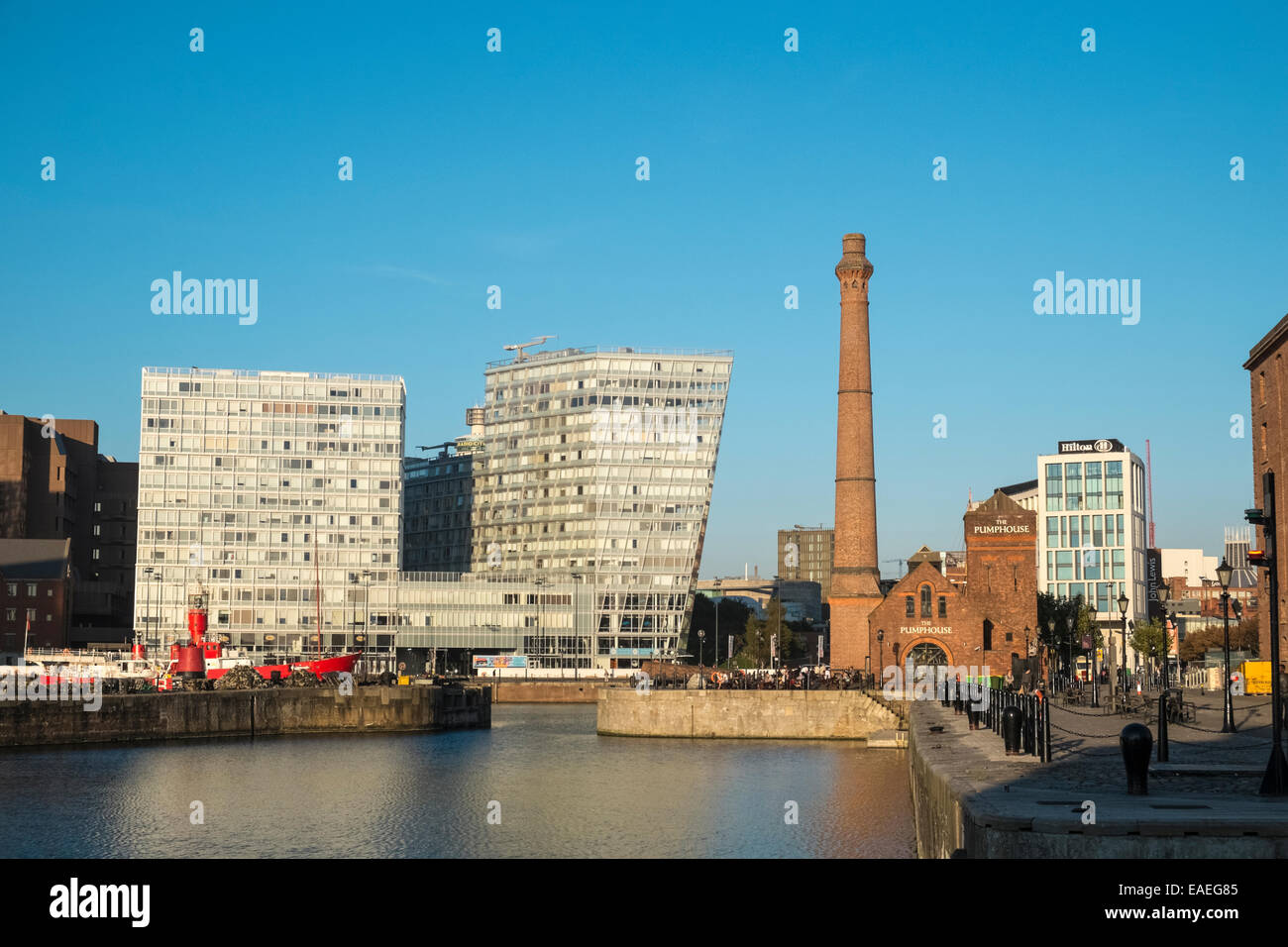 Liverpool cityscape of Albert Dock area, Merseyside, England UK Stock ...