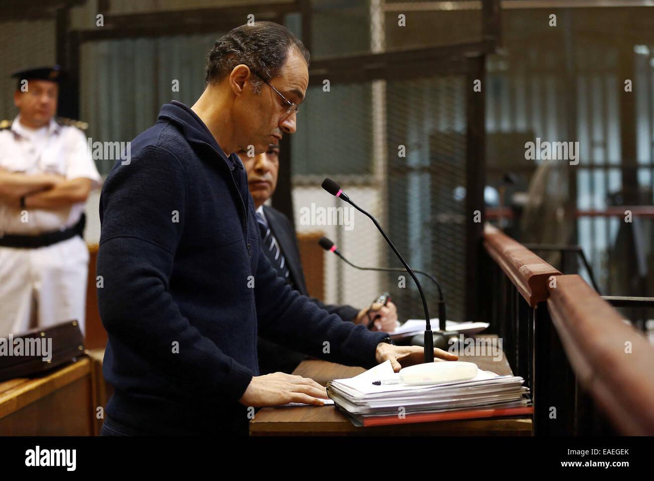 Cairo, Egypt. 13th Nov, 2014. Gamal Mubarak, the son of former Egyptian ...