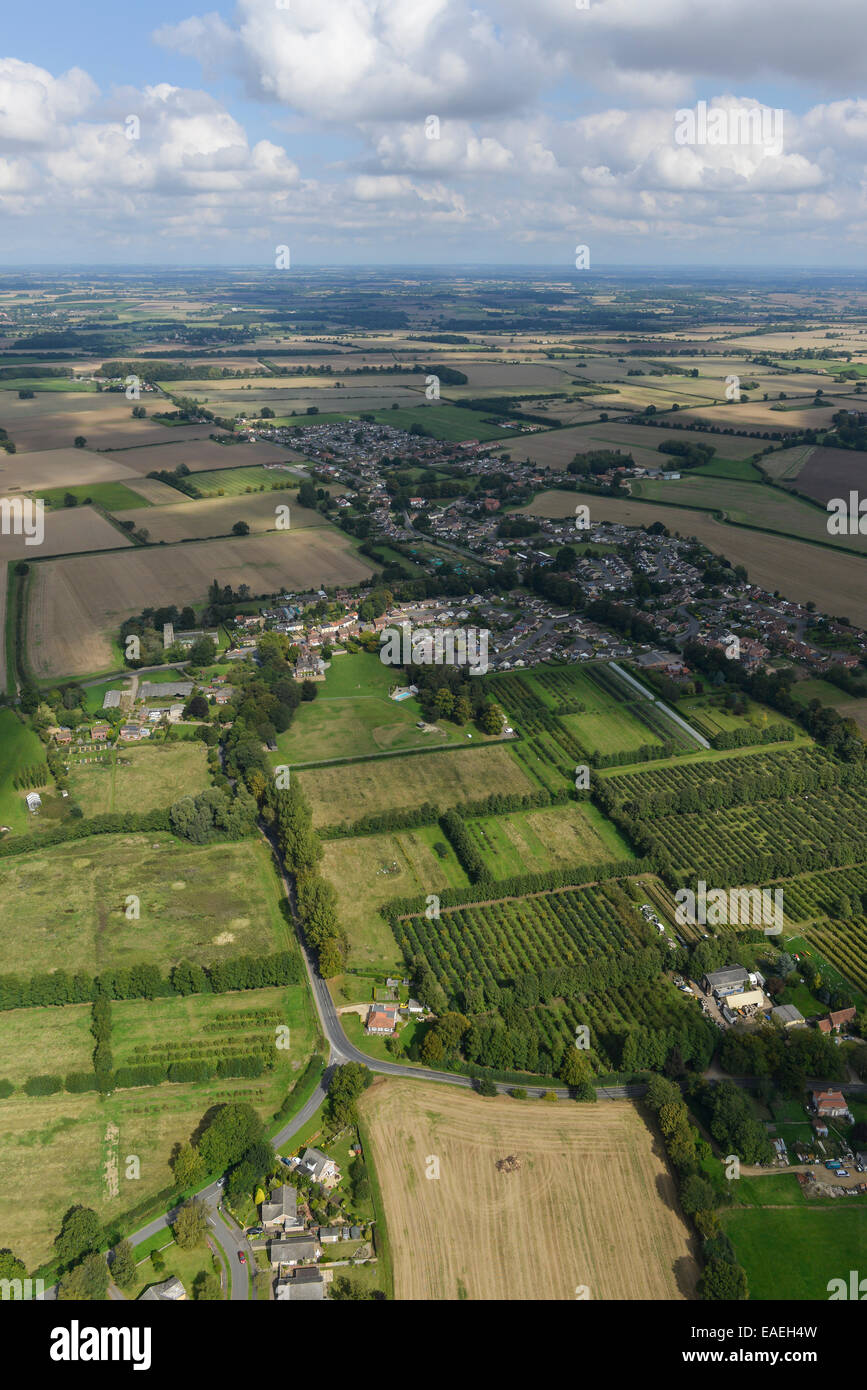 An aerial view of the Norfolk village of Ashill Stock Photo - Alamy