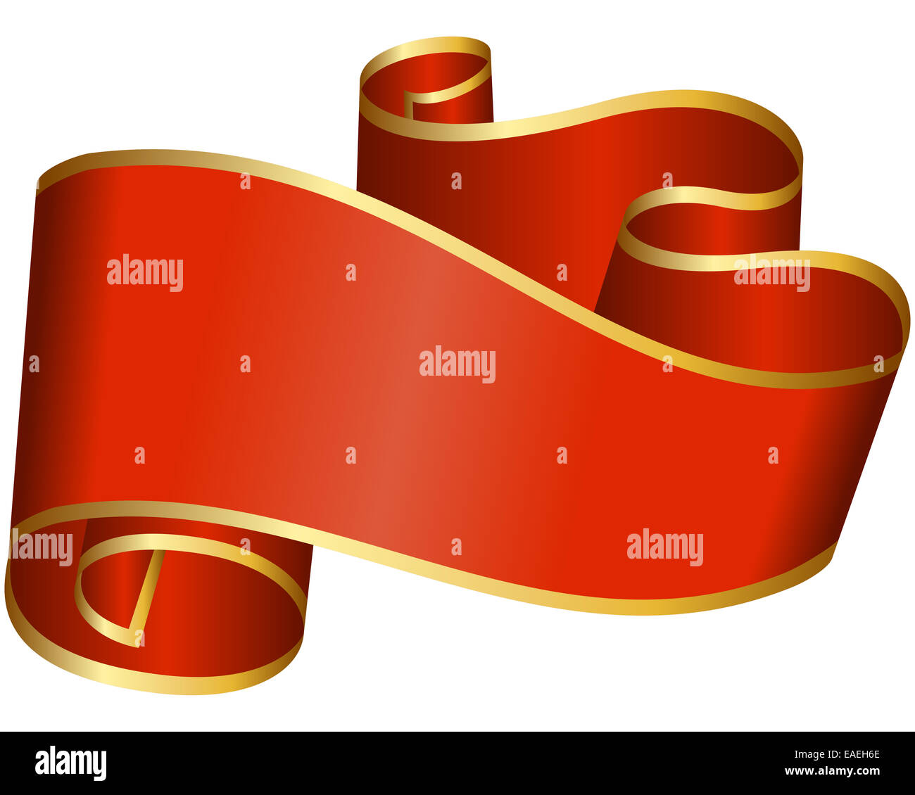 Big red ribbon isolated on white background Stock Photo - Alamy