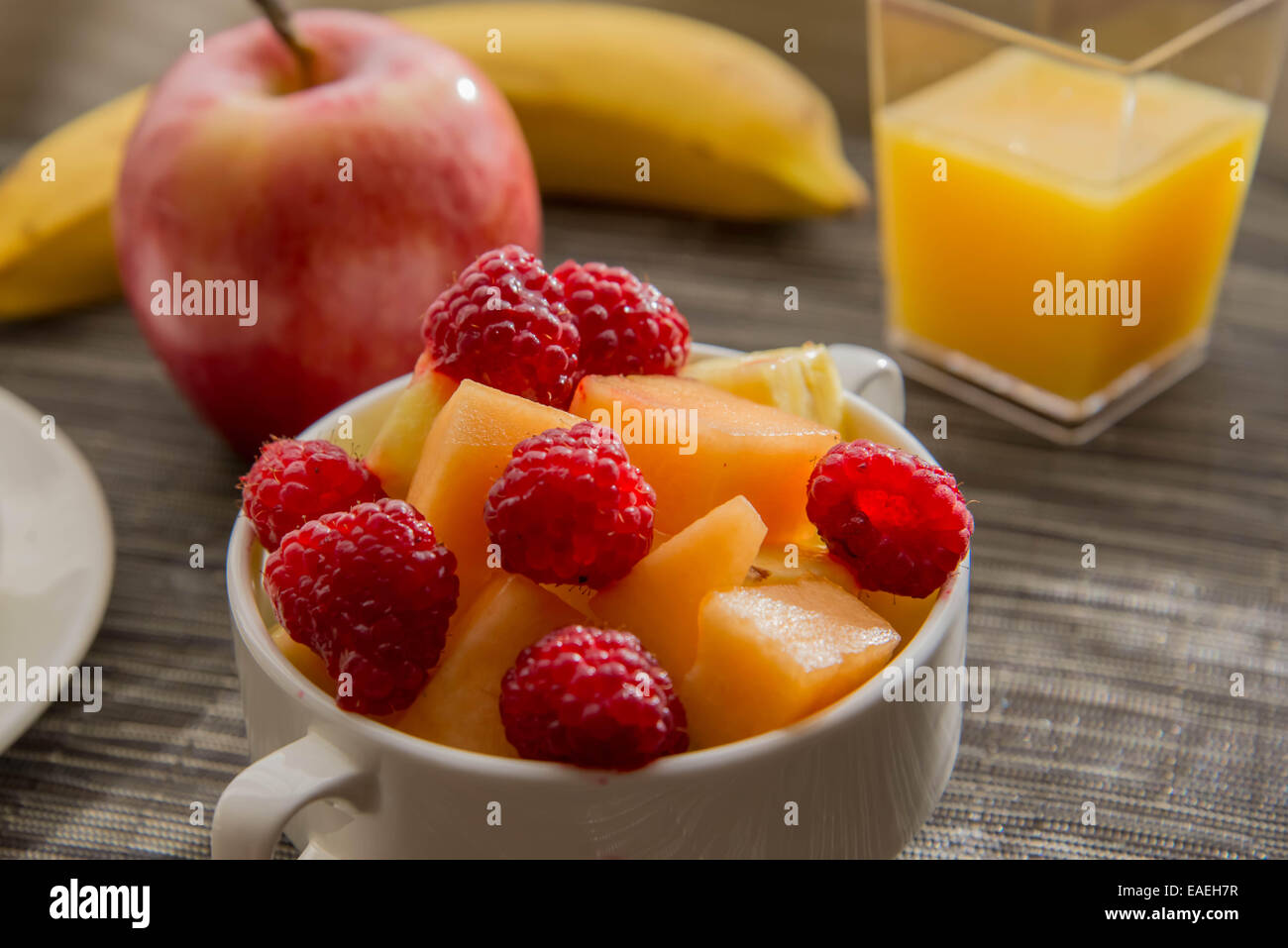 fruit healthy breakfast Stock Photo - Alamy