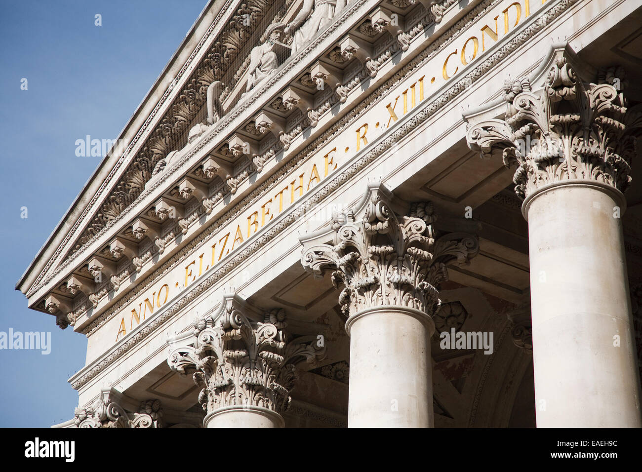 Detail of facade of Royal Exchange Building, London, UK Stock Photo - Alamy