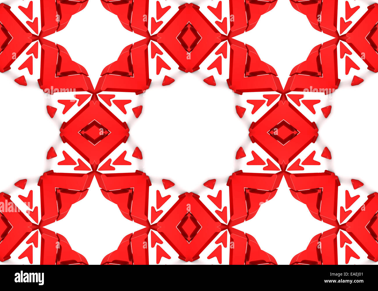 red Ethnic pattern. Abstract kaleidoscope fabric design Stock Photo - Alamy