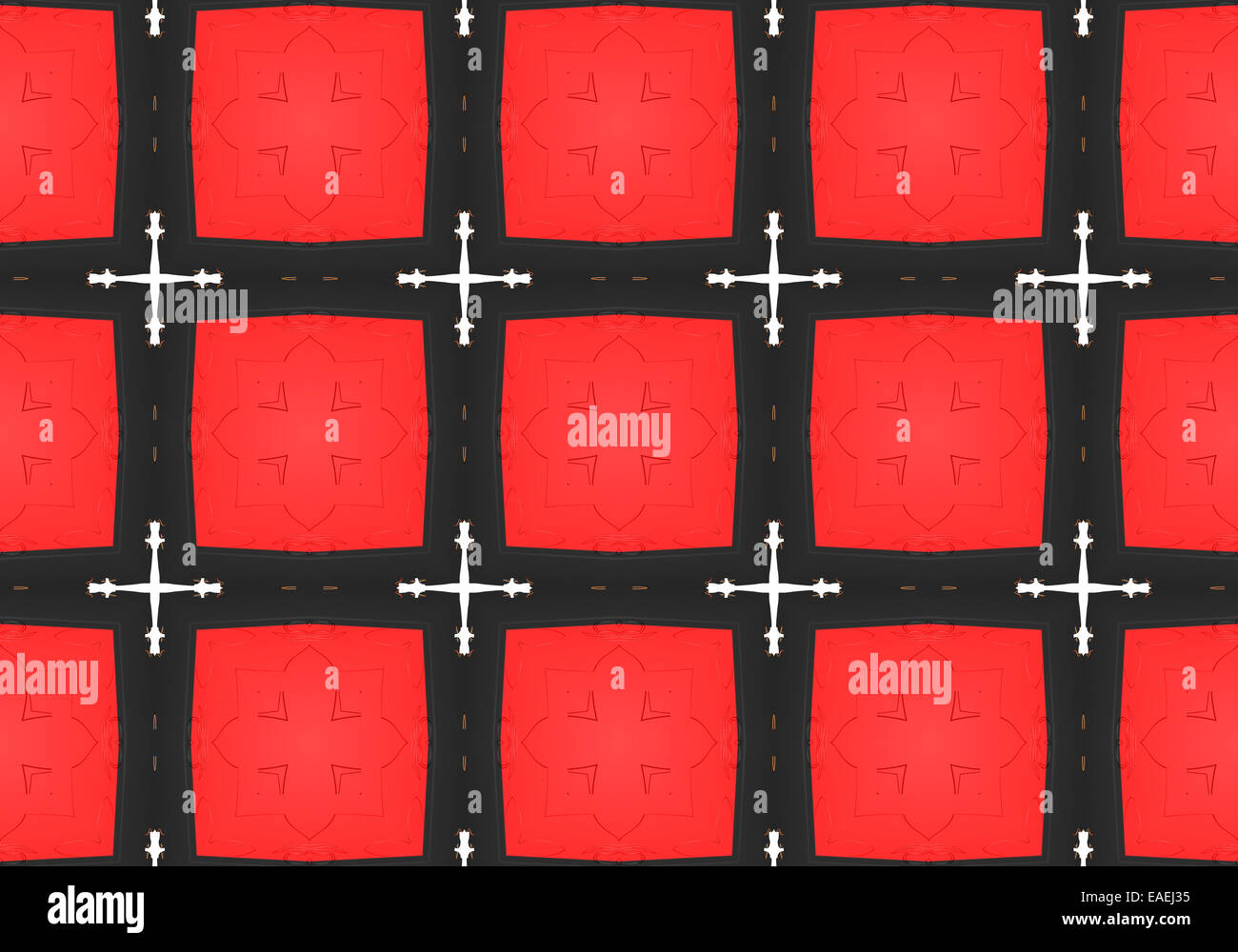 red Ethnic pattern. Abstract kaleidoscope fabric design Stock Photo - Alamy