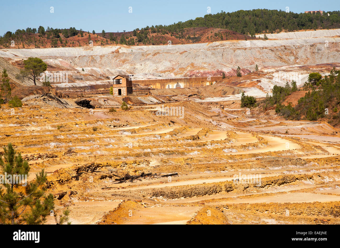 Lunar like despoiled landscape from opencast mineral extraction in the ...