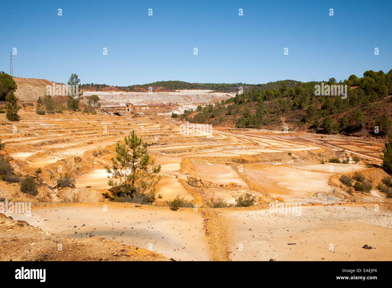 Lunar like despoiled landscape from opencast mineral extraction in the ...