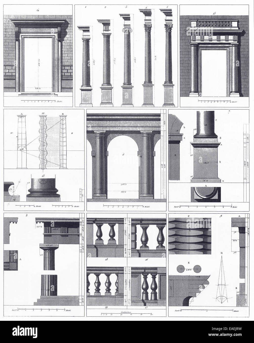 Diagram of doric columns hi-res stock photography and images - Alamy