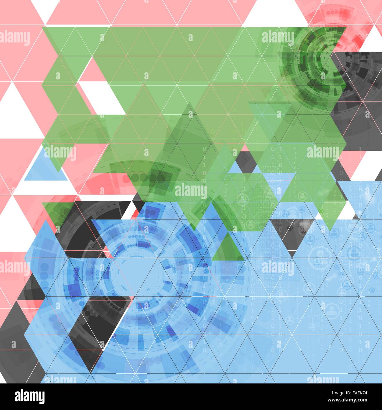 Abstract tech triangles background. Vector design Stock Photo - Alamy
