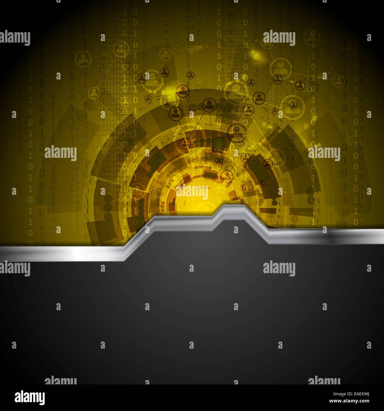 Concept tech background with metal stripe. Vector business flyer ...