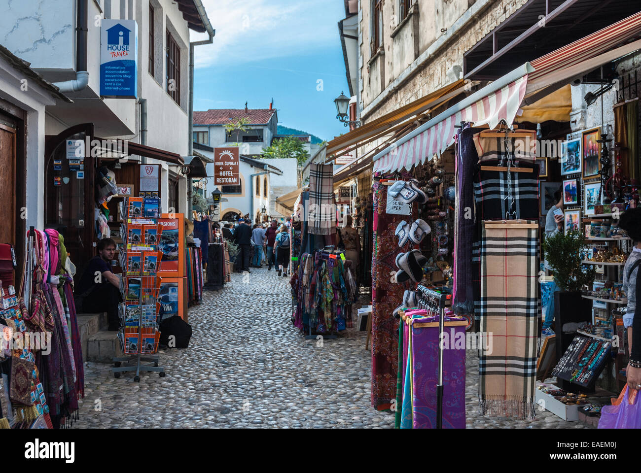 Mostar shopping street Stock Photo - Alamy