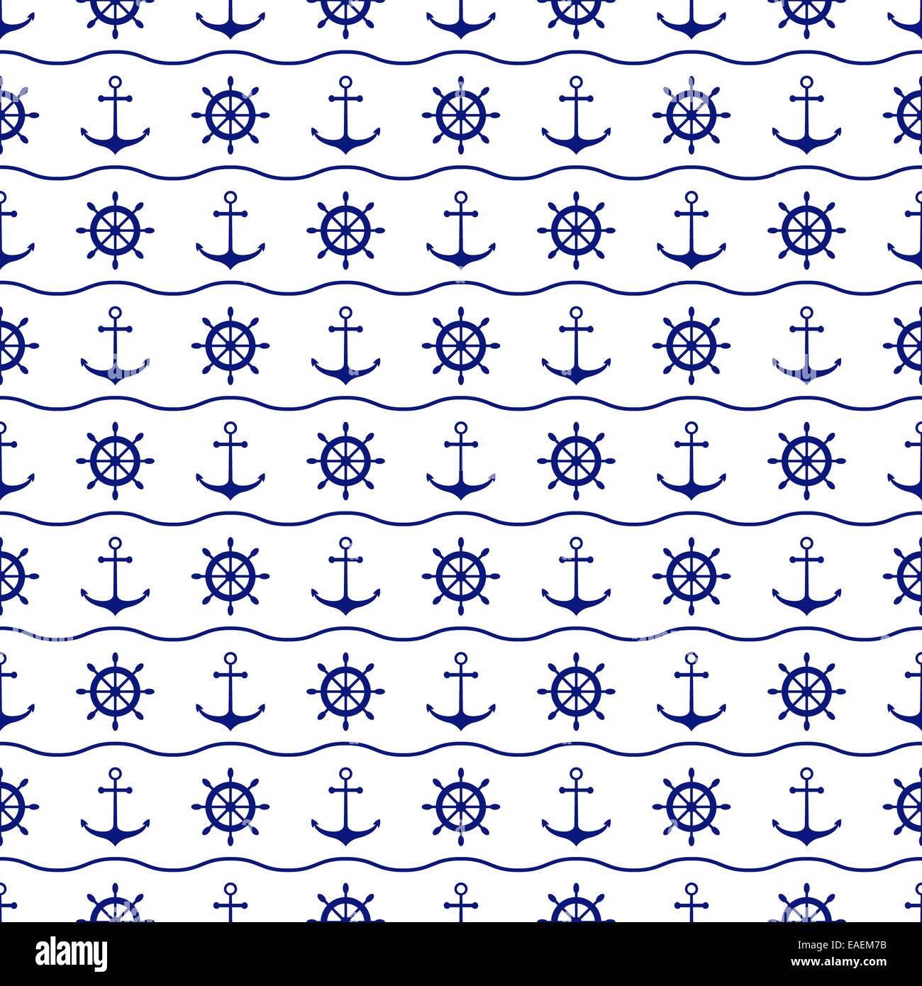 Seamless nautical pattern Stock Photo - Alamy