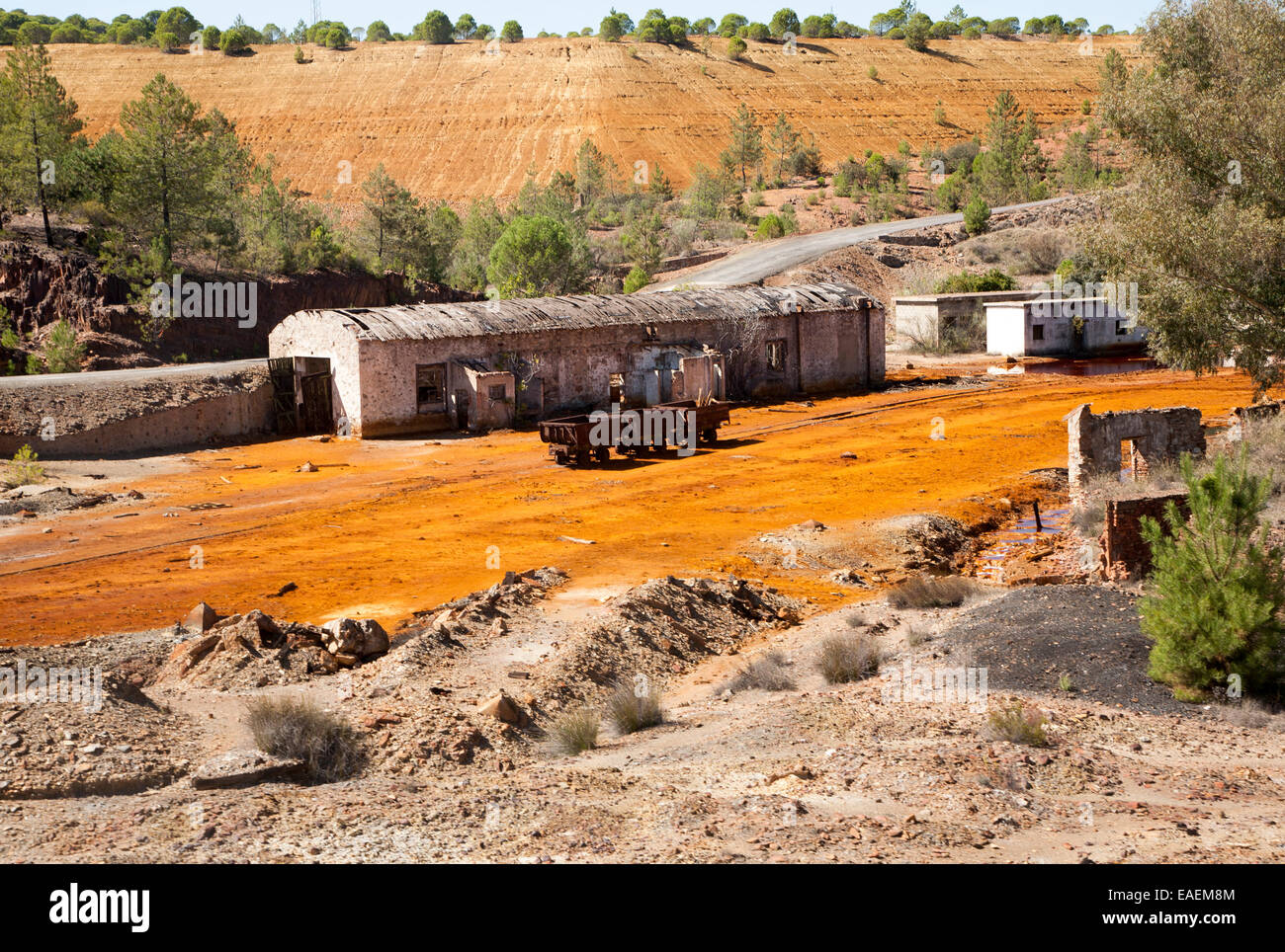 Lunar like despoiled landscape from opencast mineral extraction in the ...