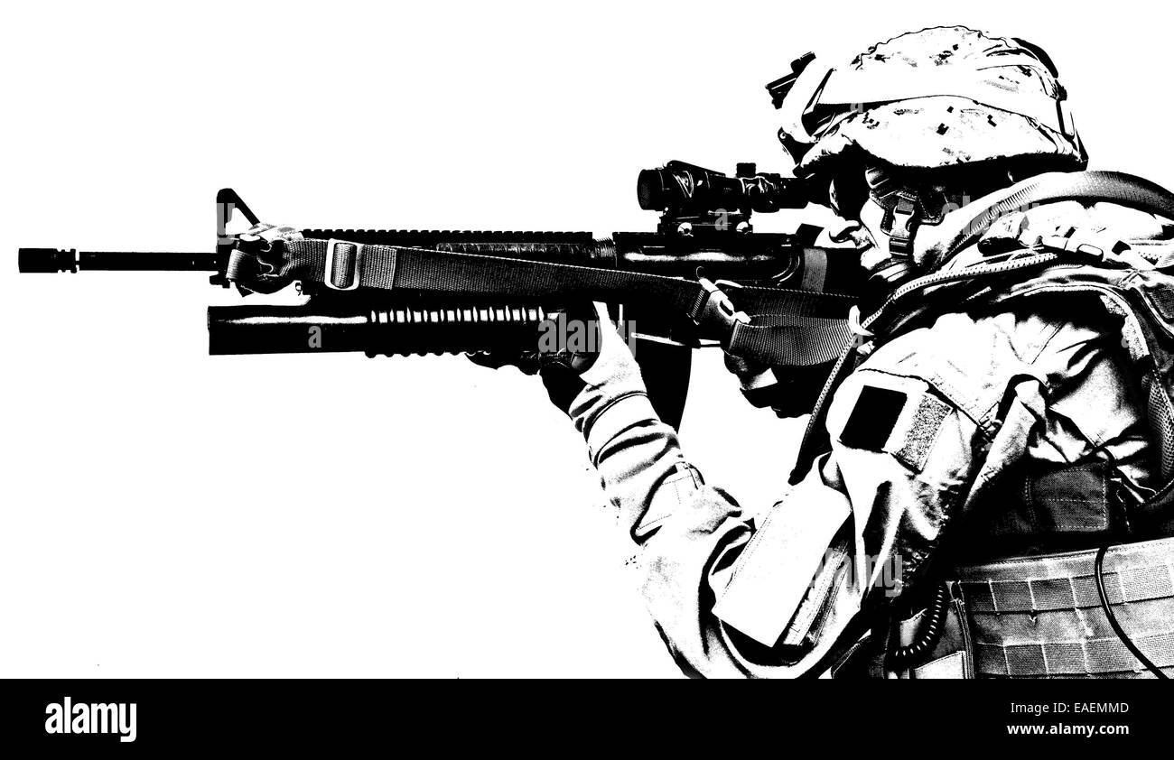 Marine commando Black and White Stock Photos & Images - Alamy