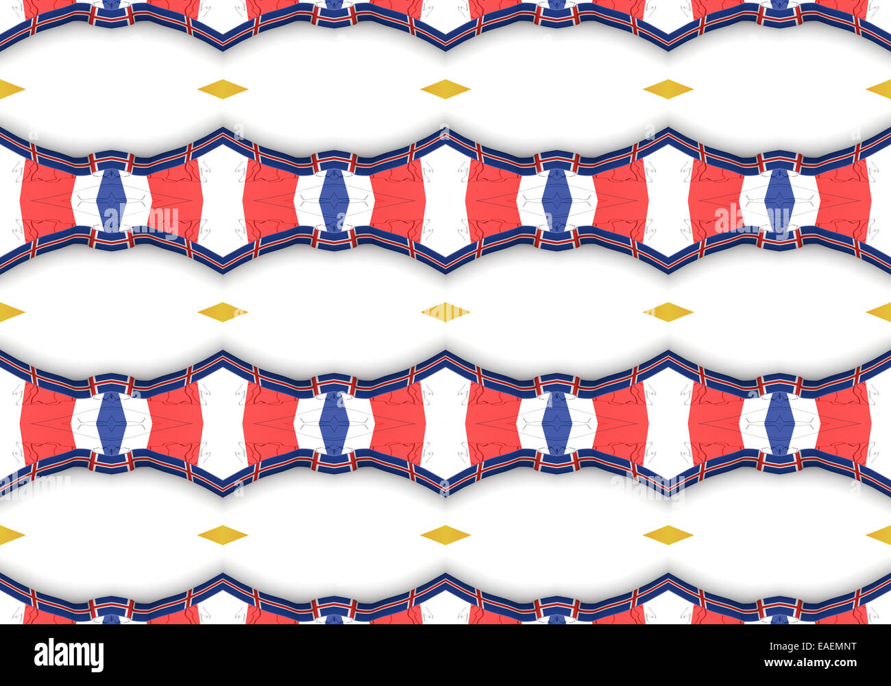 red Ethnic pattern. Abstract kaleidoscope fabric design Stock Photo - Alamy