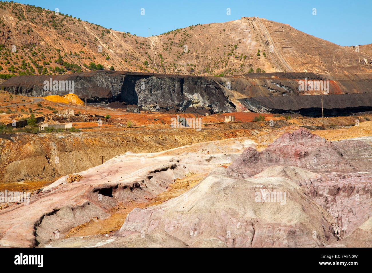 Lunar like despoiled landscape from opencast mineral extraction in the ...
