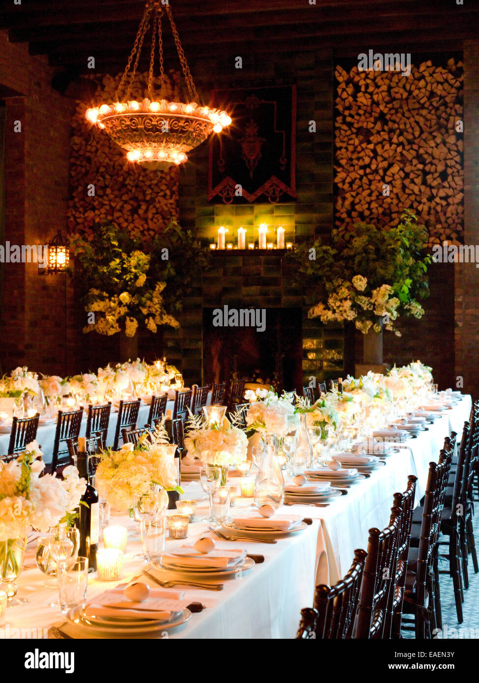 formal wedding event dinner tables Stock Photo - Alamy