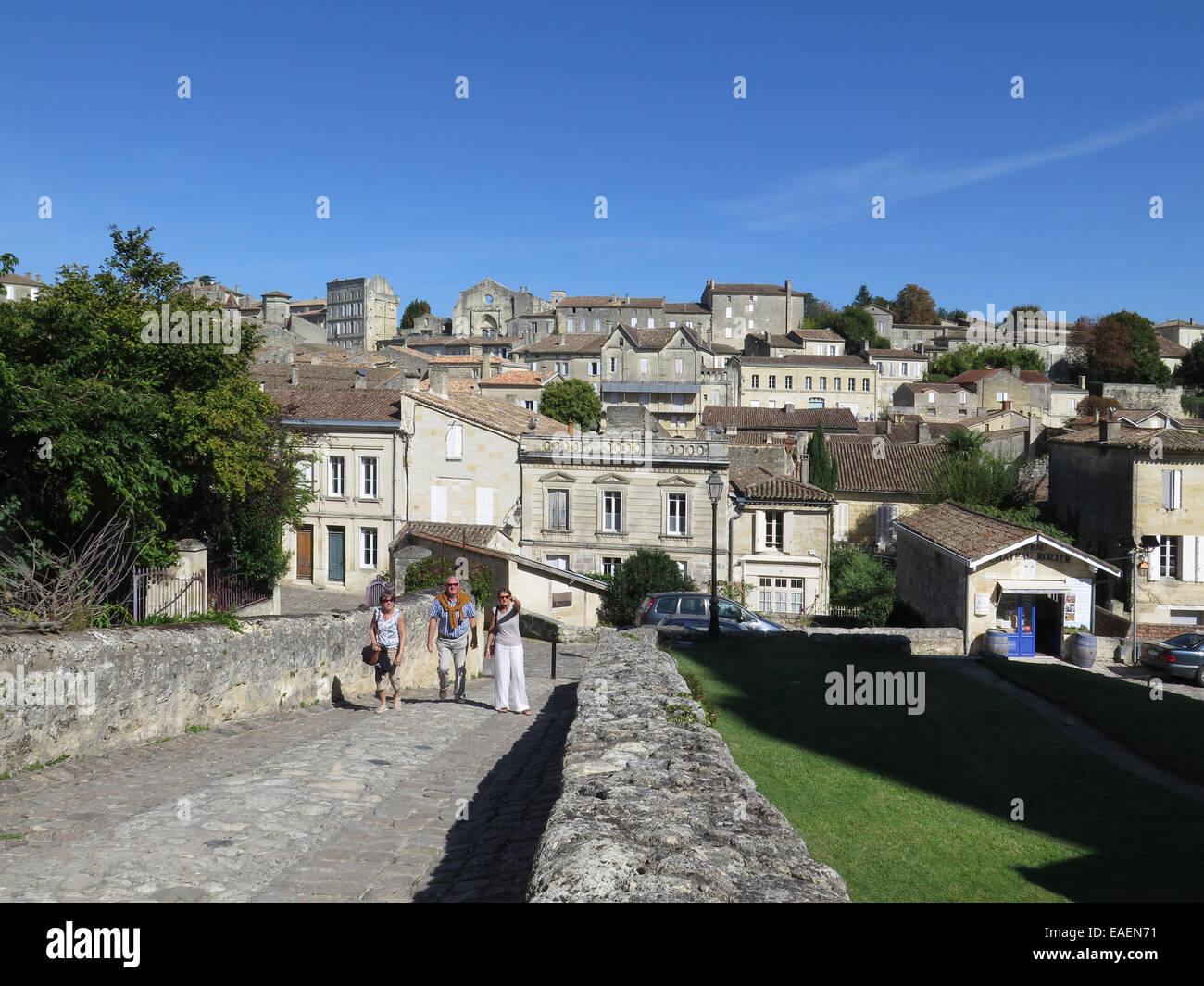 View from the The Kings Tower, St Emilion, Bordeaux, France Stock Photo ...