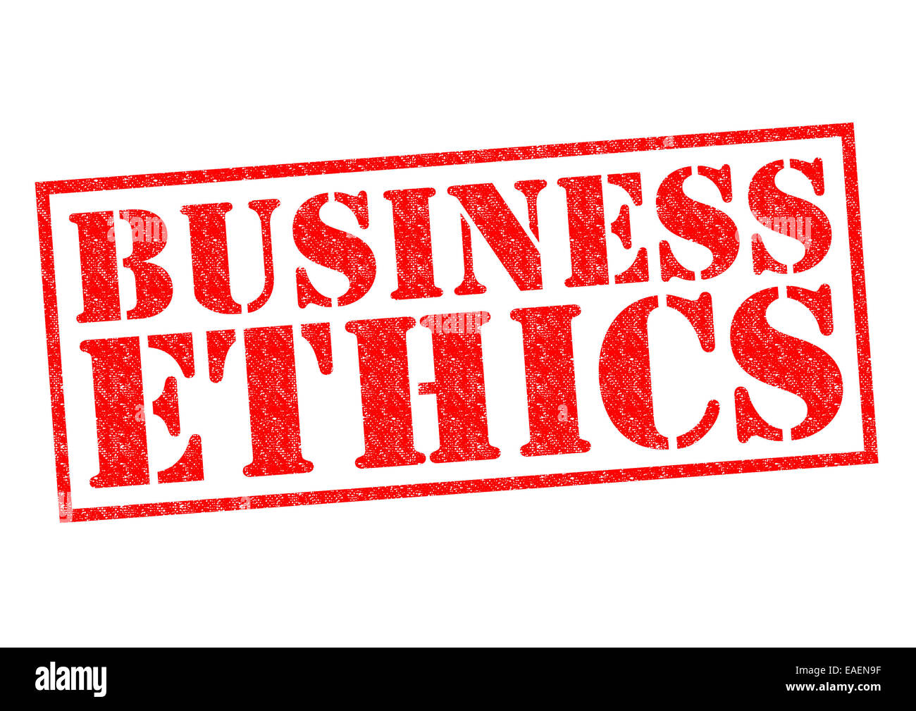 BUSINESS ETHICS red Rubber Stamp over a white background Stock Photo ...