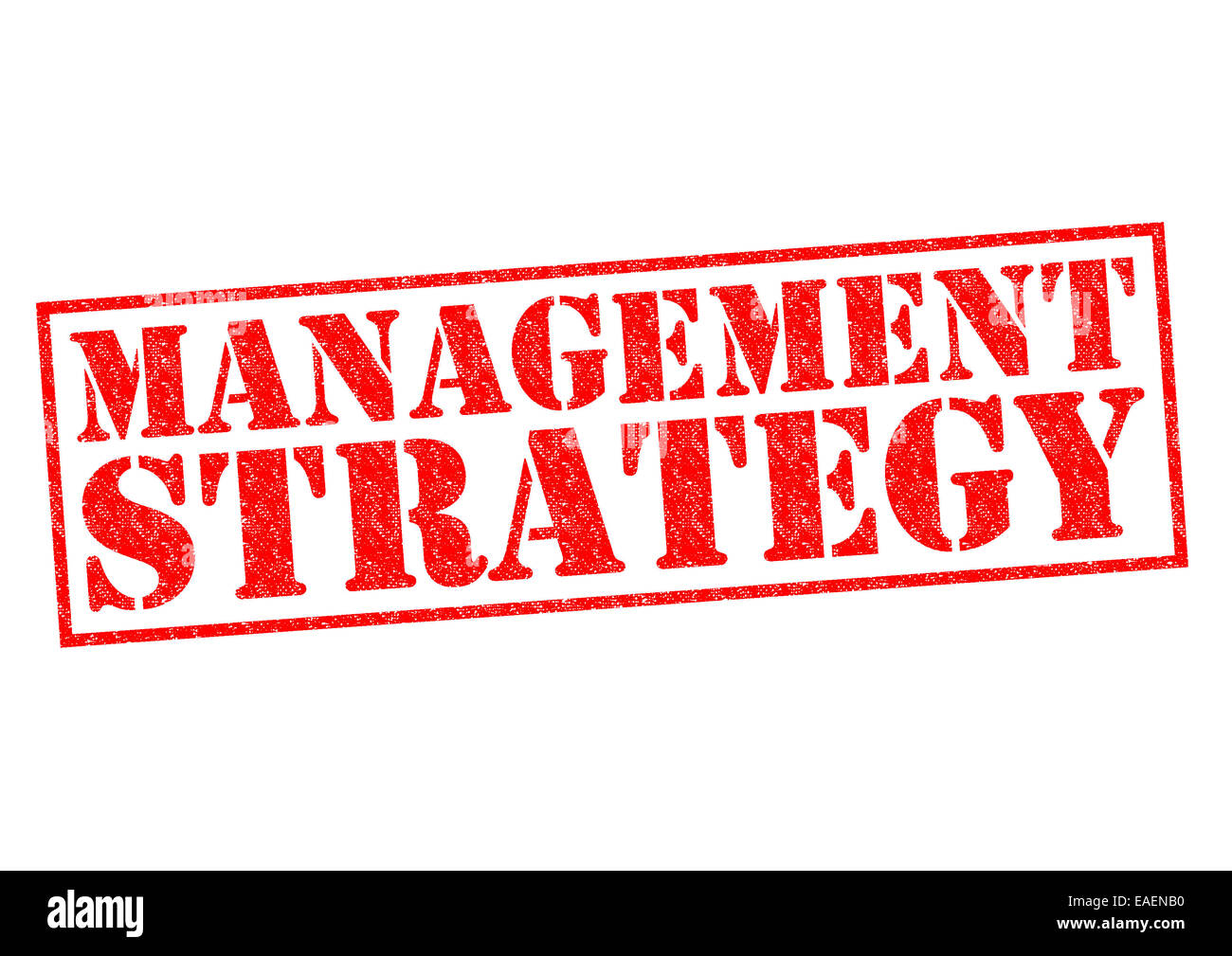 MANAGEMENT STRATEGY red Rubber Stamp over a white background Stock ...