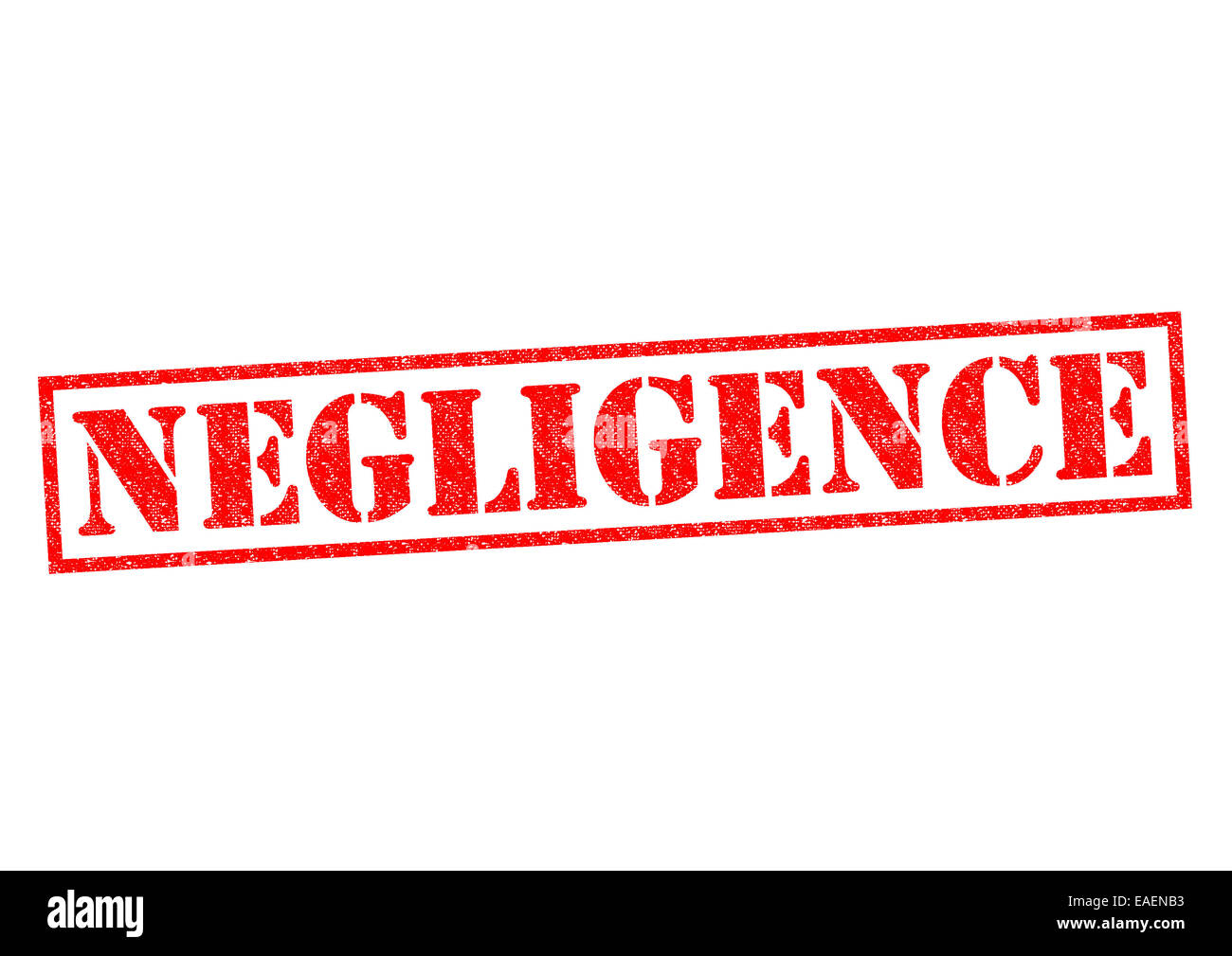 NEGLIGENCE red Rubber Stamp over a white background Stock Photo - Alamy