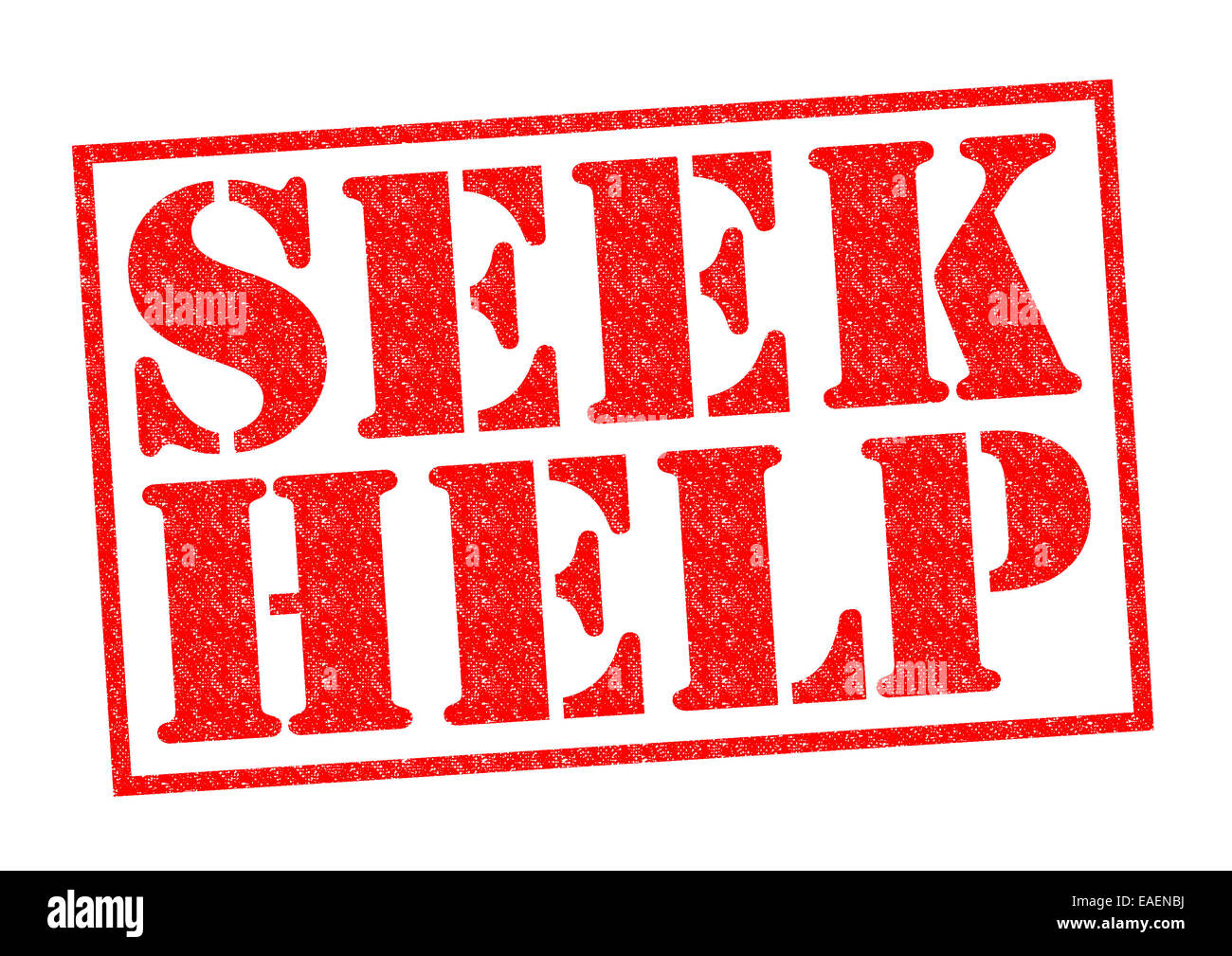 SEEK HELP red Rubber Stamp over a white background Stock Photo - Alamy